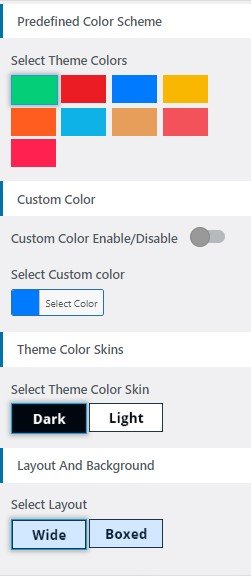 How to Configure Theme Color Scheme and Layout | ThemeArile