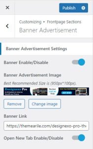 Add Banner Advertisement Below the Featured News Section | ThemeArile